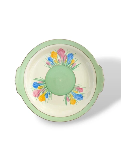 ANTIQUE C1930'S CLARICE Cliff Royal Staffordshire Crocus Cake Plate ...