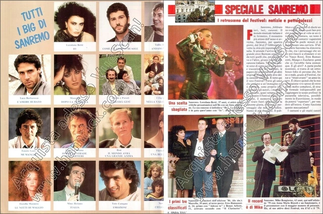 LOREDANA BERTE' MARCELLA Bella Donatella Rettore Anna Oxa Ron Tiffany ... LOREDANA BERTE' MARCELLA Bella Donatella Rettore Anna Oxa Ron Tiffany ...
