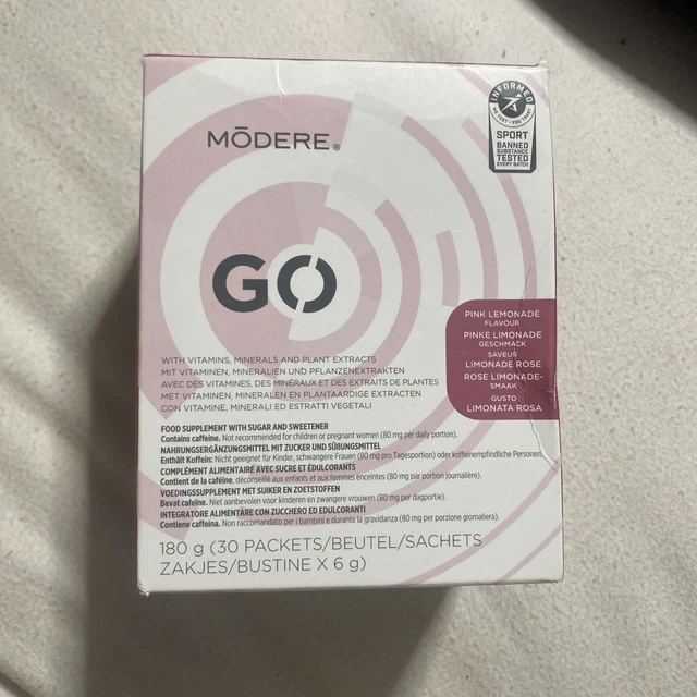 MODERE GO ENERGY Drink Mix Pink Lemonade, 30 Sachets, 180g . Ex 11/2025 ...