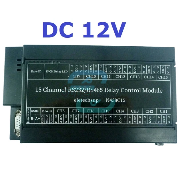 RS485 RS232 MODBUS RTU Relay Control Module UART Serial Port Switch ...