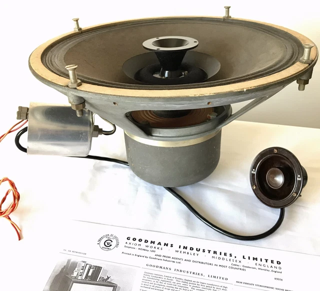 GOODMANS 12” DUAL Alnico Speaker Driver AL120 Tannoy Leak PX25 Valve ...