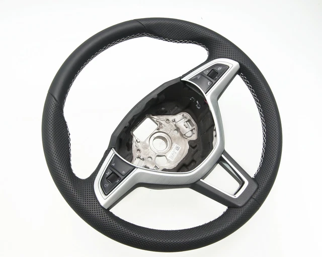 VOLANT RECOUVERT AVEC Cuir pour Skoda Octavia 3 2013 Mcarstyling EUR ...