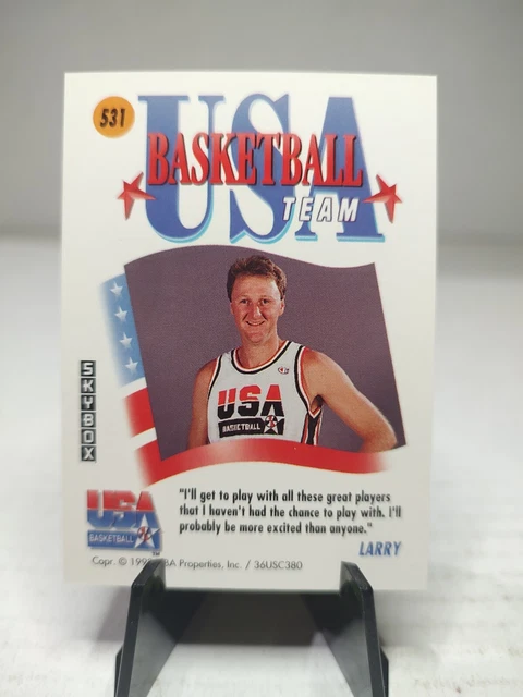 1992 LARRY BIRD Skybox USA Dream Team Jeux Olympiques de Barcelone #531 ...