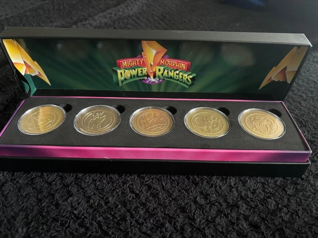 HASBRO MIGHTY MORPHIN Power Rangers Coin Set By Dust - 313 Of 1000 £10. ...