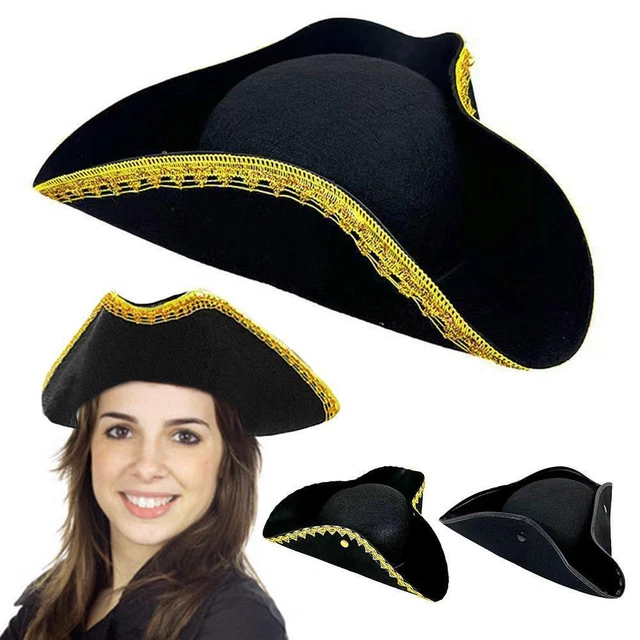 1PCS TRICORN HAT PARTY CARIBBEAN PIRATE ADULTS FANCY DRESS☆ S5X5 $10.12 ...