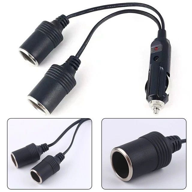 CONVENIENT CAR LIGHTER Splitter Adapter for Connecting Two 12V Devices ...