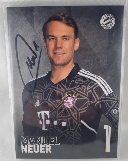 MANUEL NEUER FC Bayern Monaco cartolina autografata 2022/2023 originale ...
