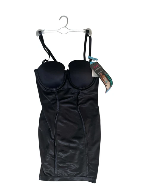 MAIDENFORM ULTRA-FIRM CONTROL Shapewear Full Slip Built-In Bra 38D New ...