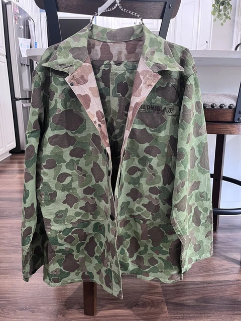 WW2 USMC FROG Skin Camo HBT P38 reversible Marine Uniform WWII Jacket ...
