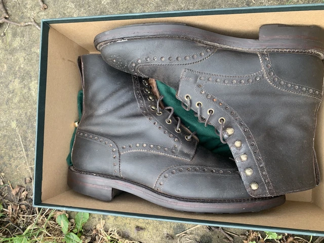 CROCKETT & JONES Islay Suede Brown Boots Size 7.5UK £830 MTO James Bond ...