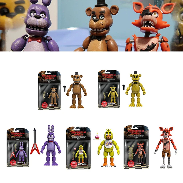 FIVE NIGHTS AT Freddy's Fnaf Golden Freddy Foxy Vinyl Action Figure By ...