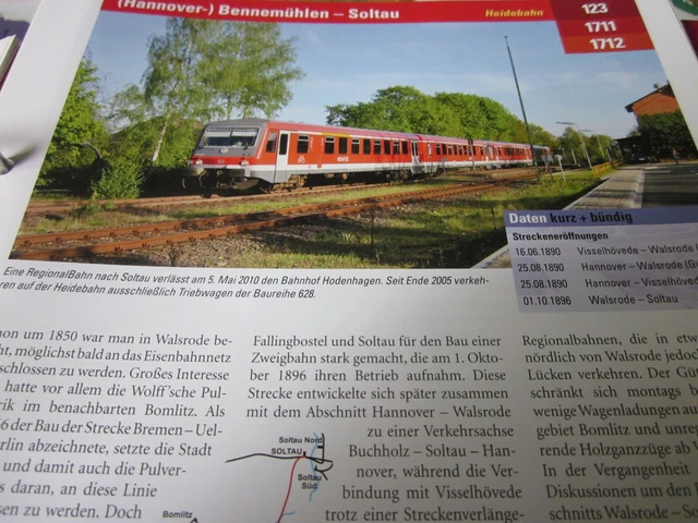 ARCHIV EISENBAHNSTRECKEN 123 Hannover Bennemühlen Soltau Heidebahn EUR ...
