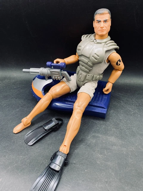 ACTION MAN POSABLE Surf Harnessed Hero 1993 Gun Mounted Armoured Boogie ...