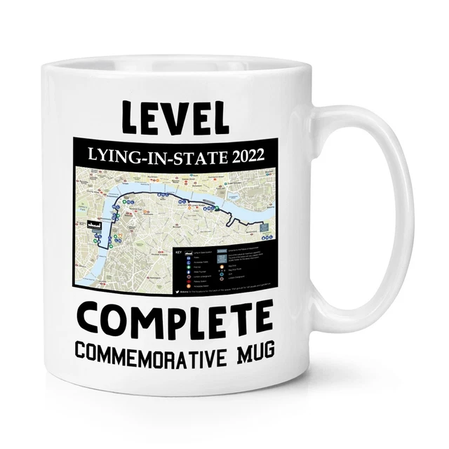 QUEEN ELIZABETH II Lying In State Queue Map Complete 10oz Mug Cup ...