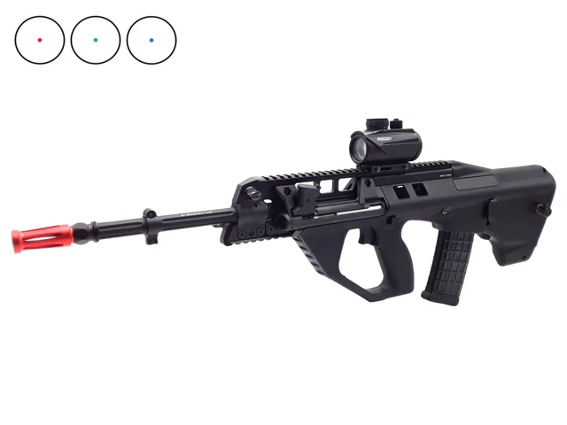 KWA F90 GAS Blowback Airsoft Rifle 400FPS + Red Dot Sight, 103-00902 ...