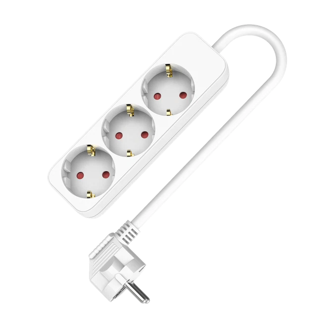 STECKDOSENLEISTE 3-FACH 3X2P+Z Schuko 3m 230V 16A Weiß EUR 8,59 ...