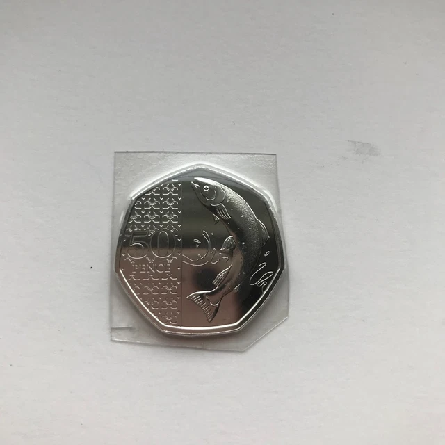 2025 ATLANTIC SALMON BU 50p Coin Brilliant Uncirculated £18.00 ...