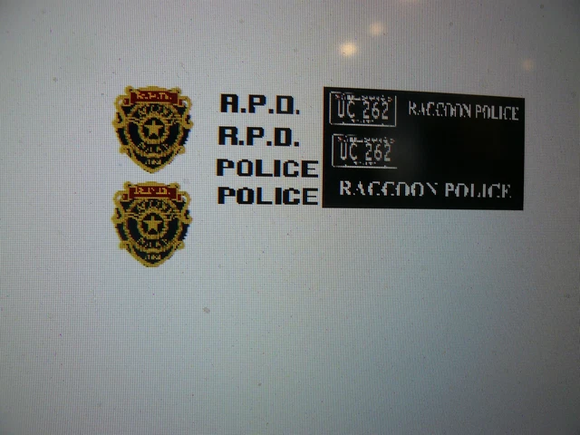 RACCOON POLICE DEPARTMENT, resident evil Police Car Decals 1:24 £13.28 ...