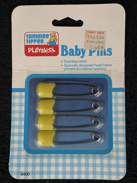 PLAYSKOOL BABY PINS Safety Pin Diaper Pin Yellow Duck Tommee Tippee Vtg 4Pk NEW £10.69 - PicClick UK
