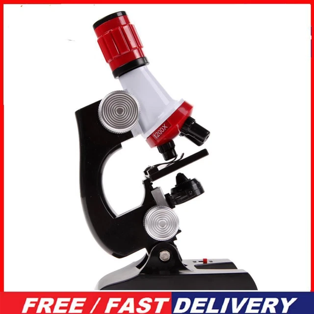 KIDS EDUCATIONAL MICROSCOPE Kit Science Lab LED 100-1200X Toy Home ...