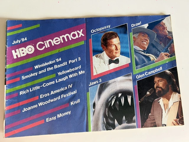 HBO CINEMAX GUIDE Juillet 1984 - Tom Cruise, Glen Campbell, Jaws EUR 9 ...
