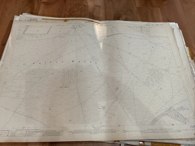 LARGE SCALE ANTIQUE Ordnance Map SUFFOLK - SUTTON WALKS Near Woodbridge ...