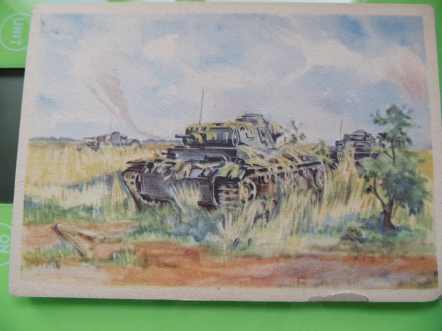 ANCIENNE CARTE POSTALE PK Getarnter Panzer ancienne carte postale chars ...