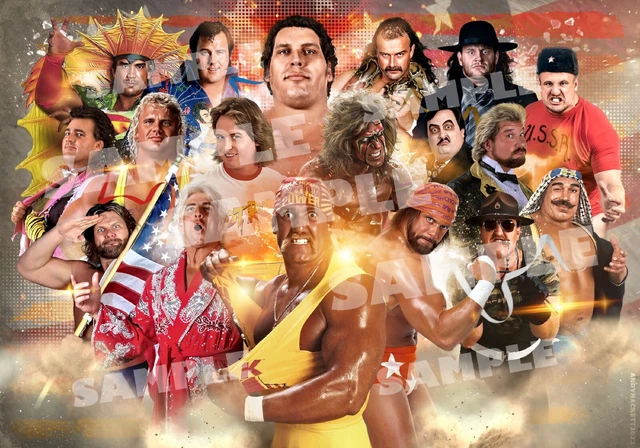 A3 POSTER PRINT WWE WWF Classic 85-92 Tribute Hulk Hogan Wrestling ...