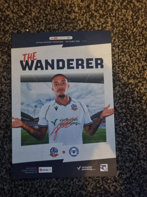 BOLTON WANDERERS FOOTBALL Programmes 23/24 Bolton Vs Peterborough £1.76 ...