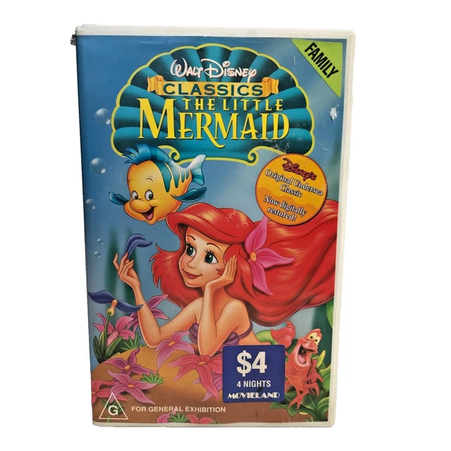 THE LITTLE MERMAID Walt Disney Classics Big Box VHS Ex-Rental Movieland ...