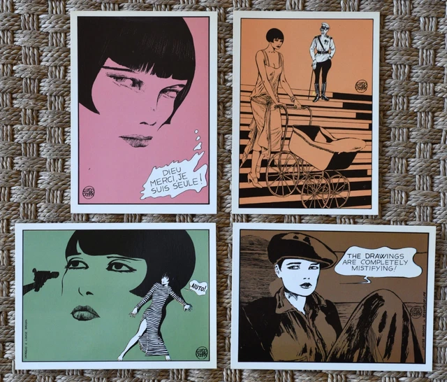 LOT DE 4 Cartes Postales Guido Crepax / Louise Brooks / 1983 / Ed ...