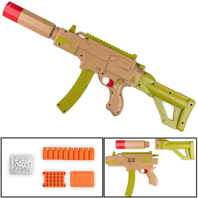 KIDS PAPER BULLET Soft Game Indoor Outdoor Gonher Shooter Gun Toy 950 ...