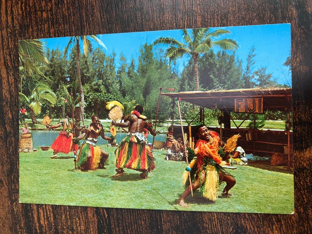 POLYNESIAN CULTURAL CENTER Hawaii Fijians Performing Spear Meke Dance ...