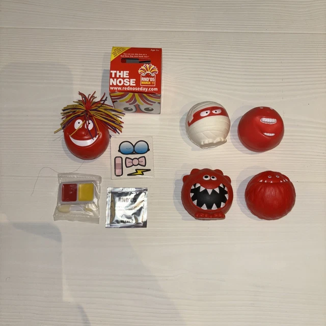 COMIC RELIEF RED Nose Day Noses Bundle Various Years, 5 In Total £9.99 ...