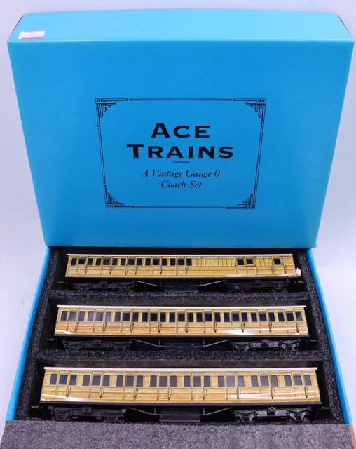 ACE TRAINS O Gauge C/1 Set of 3 LNER Teak Non Corridor Bogie Clerestory ...