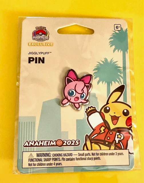 POKEMON WORLD CHAMPIONSHIPS Anaheim JIGGLYPUFF Pin 2025 Pokemon Center ...