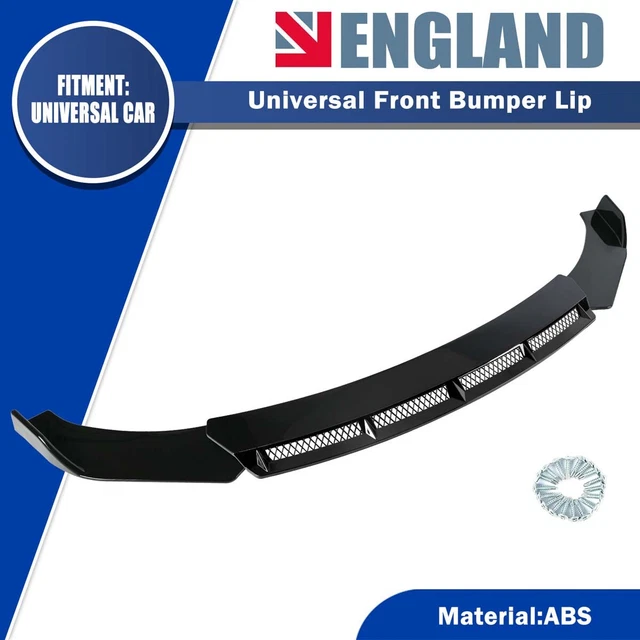 BLACK FRONT BUMPER Lip Body Kit Splitter Spoiler For Ford Transit MK6 ...