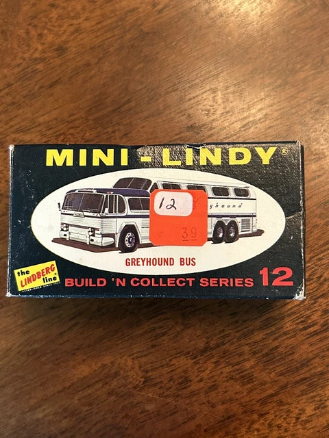 KIT MODÈLE VINTAGE 1968 Lindberg Line Mini Lindy # 12 Greyhound Bus 1/ ...