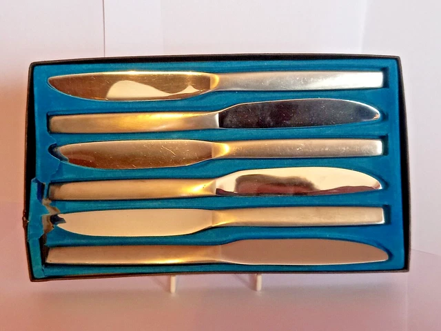 SET OF SIX Viners Chelsea Steel Table/Dinner Knives £19.99 - PicClick UK