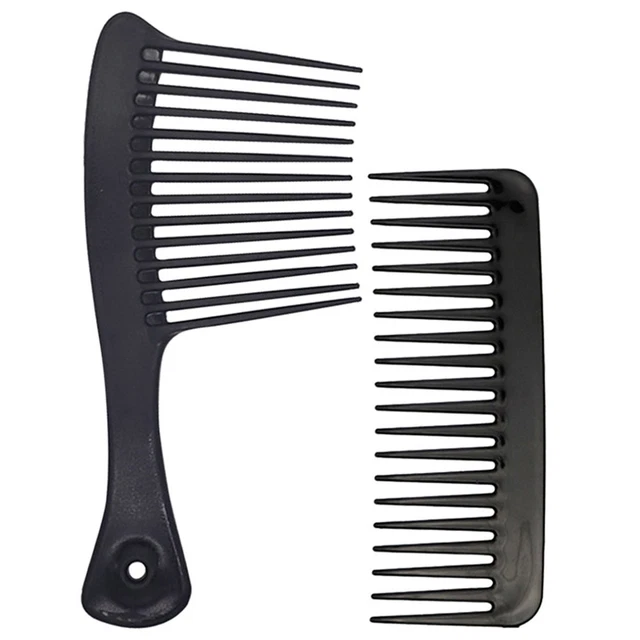 2 PCS WIDE Tooth Comb for Curls Combs Women Thick Hair Curling Curly ...