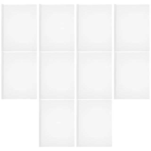 10 PCS BOOK Sleeve Document Folder Clear Holders Business Report Cover ...