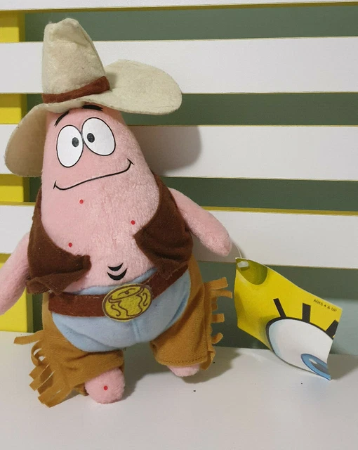 NICKELODEON SPONGEBOB SQUAREPANTS Patrick Cowboy Plush Toy Soft Toy ...
