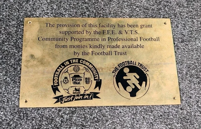 FOOTBALL IN THE Community Wall Plaque Very Rare & Heavy Circa 1990s £ ...