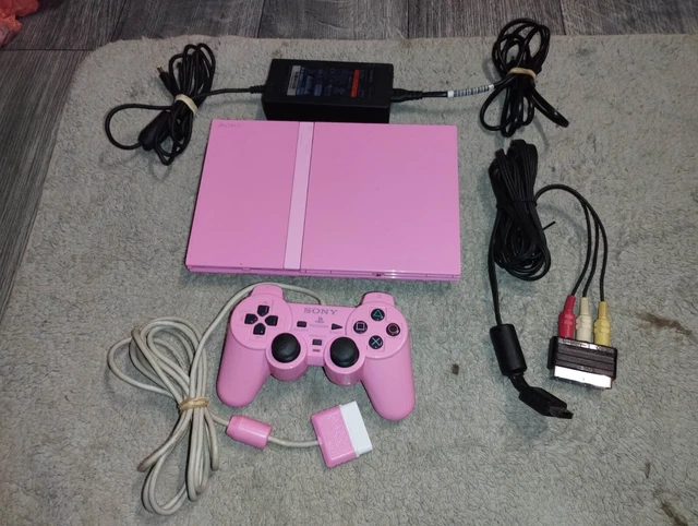 CONSOLE SONY PS2 Slim Rose Complete Fonctionelle Scph 77004 Pink ...