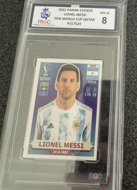 LIONEL MESSI 2022 World Cup Qatar Sticker White Parallel Edition Rare ...