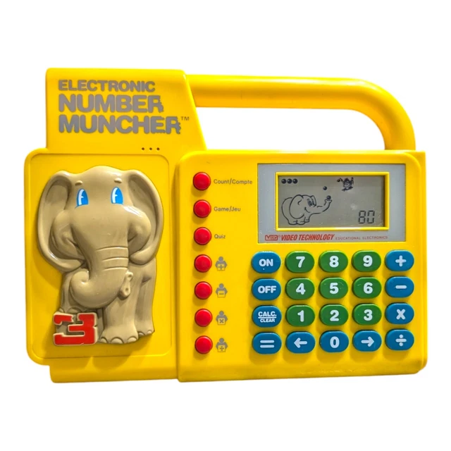 VTECH 1989 ELECTRONIC Handheld Game Educational Number Muncher $24.50 ...