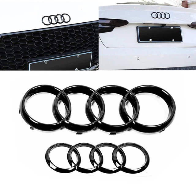 AVANT ARRIERE LOGO Emblème Sigle Audi A1 A3 A4 A5 A6 Q3 Q2 Q5 Noir Grille EUR 29,99 - PicClick FR
