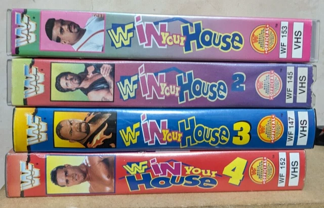 WWF/WWE IN YOUR House 1,2,3,4 bande vidéo VHS UK PAL EUR 29,18 ...