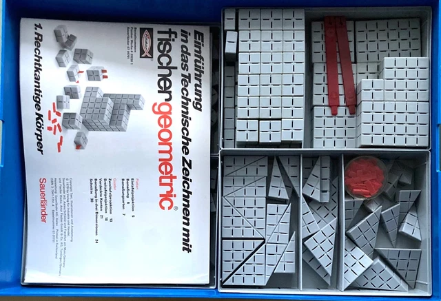 FISCHERTECHNIK GEOMETRIC 1, 2, 3 und 4 im Sammelkasten. Große Version ...