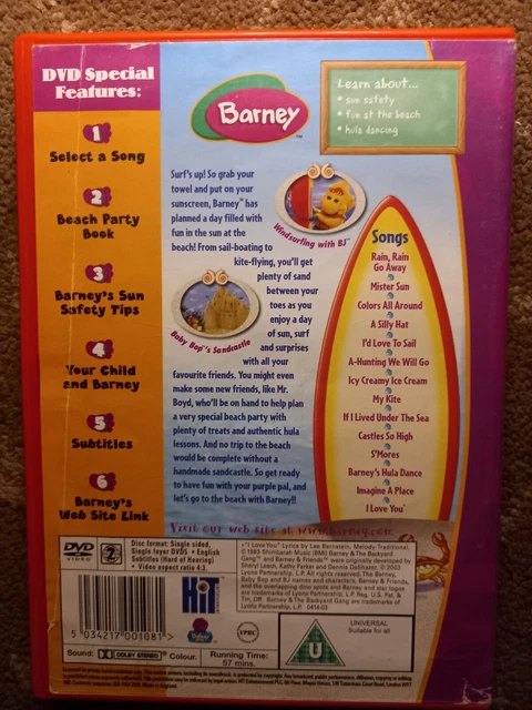 BARNEY BEACH PARTY Dvd Kids £19.99 - PicClick UK